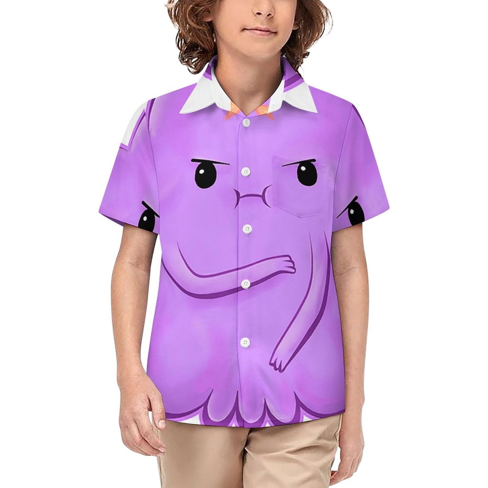 Adventure Time button down shirt boys summer 9-10T - Walmart.com