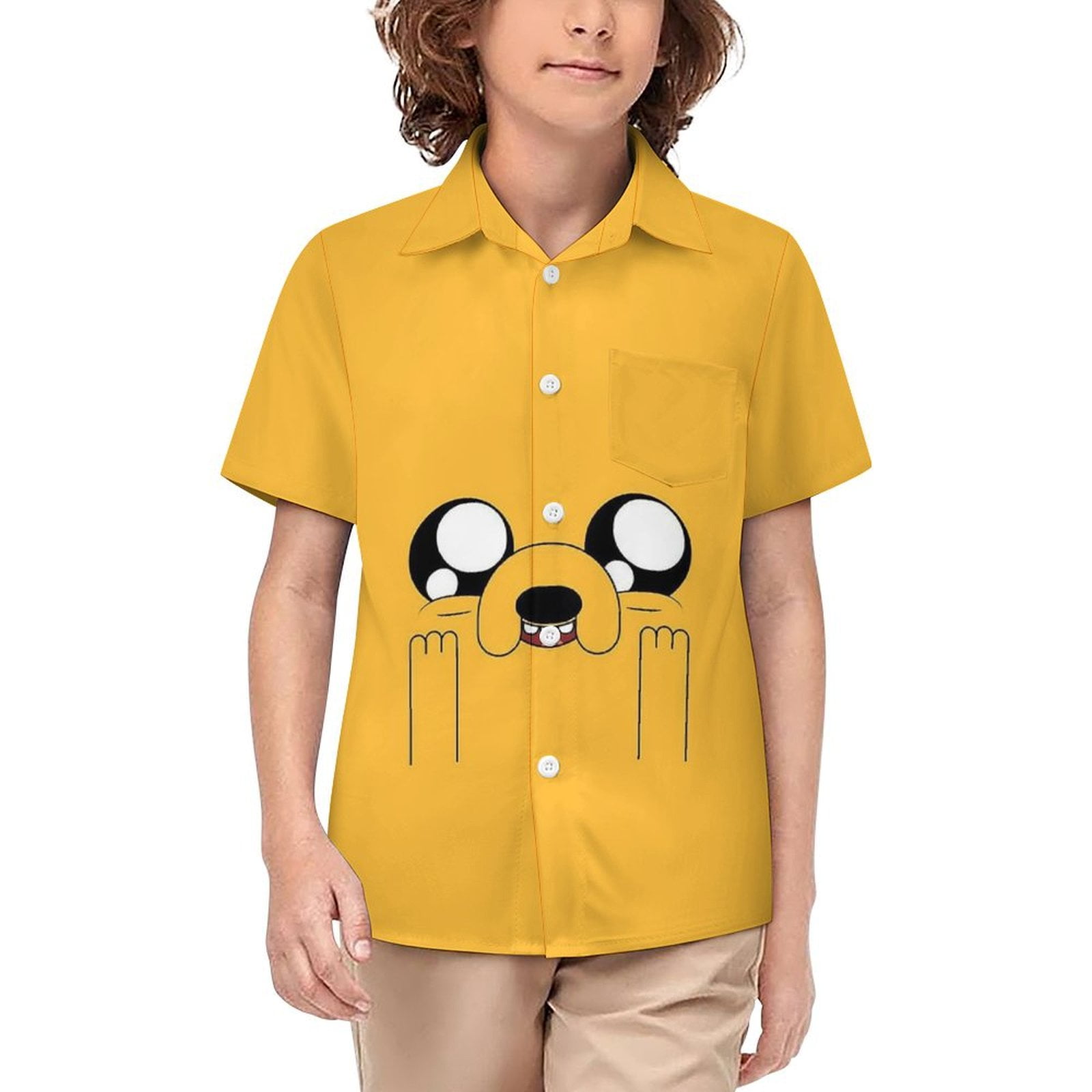 Adventure Time button down shirt boys summer 9-10T - Walmart.com
