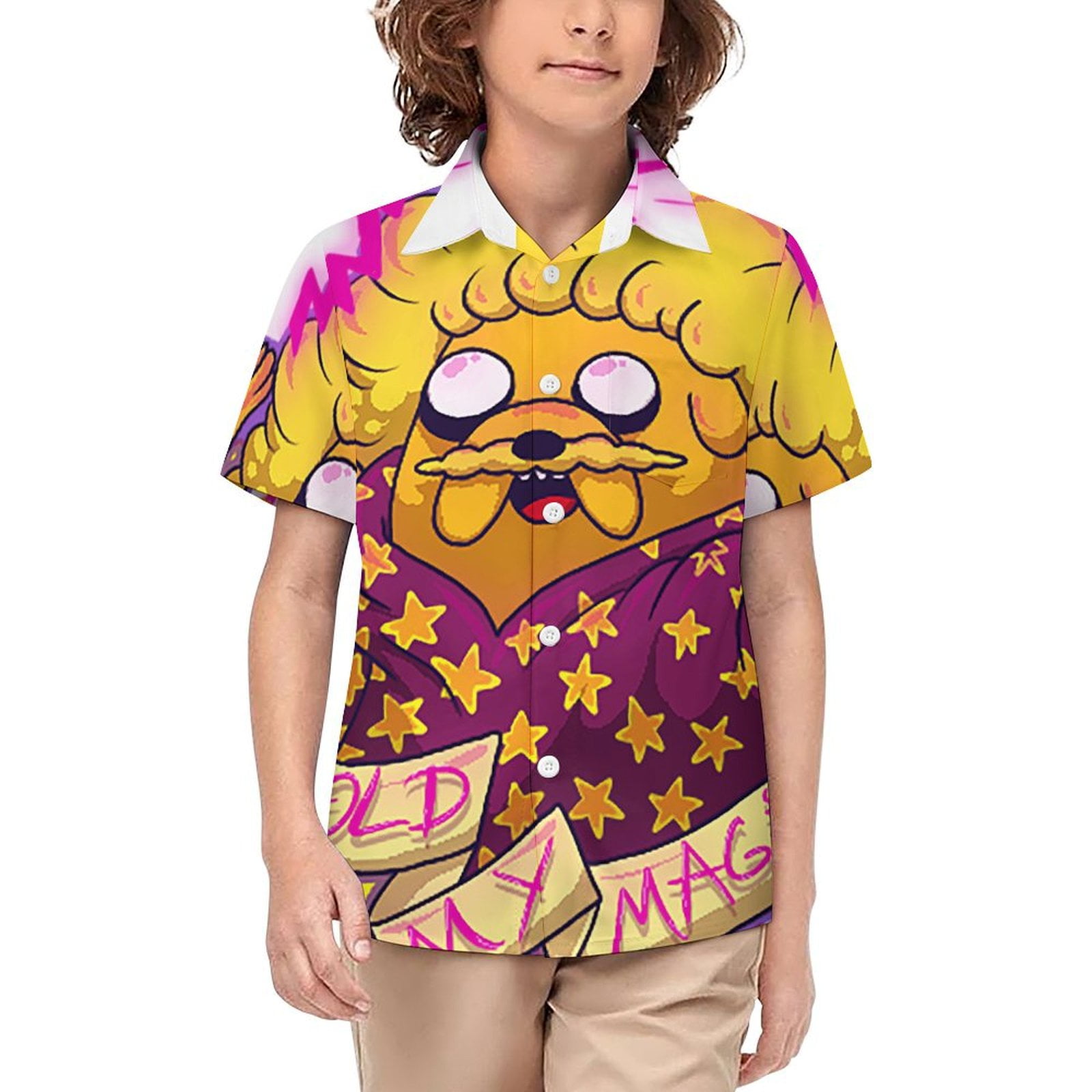 Adventure Time button down shirt boys summer 9-10T - Walmart.com