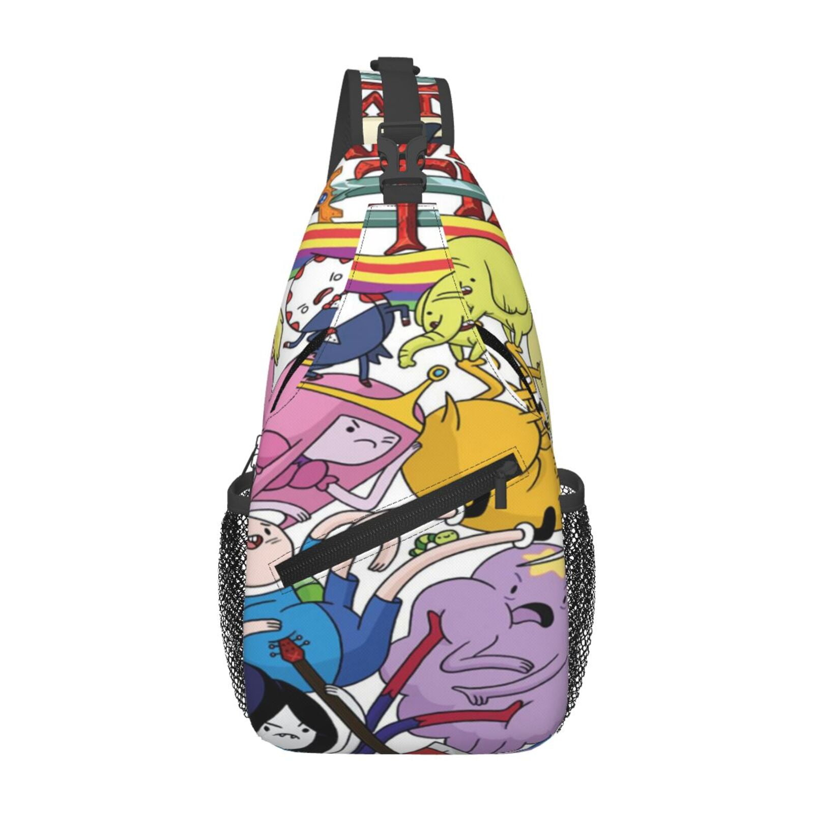 Adventure Time casual sling bag crossbody shoulder backpack gym sports ...