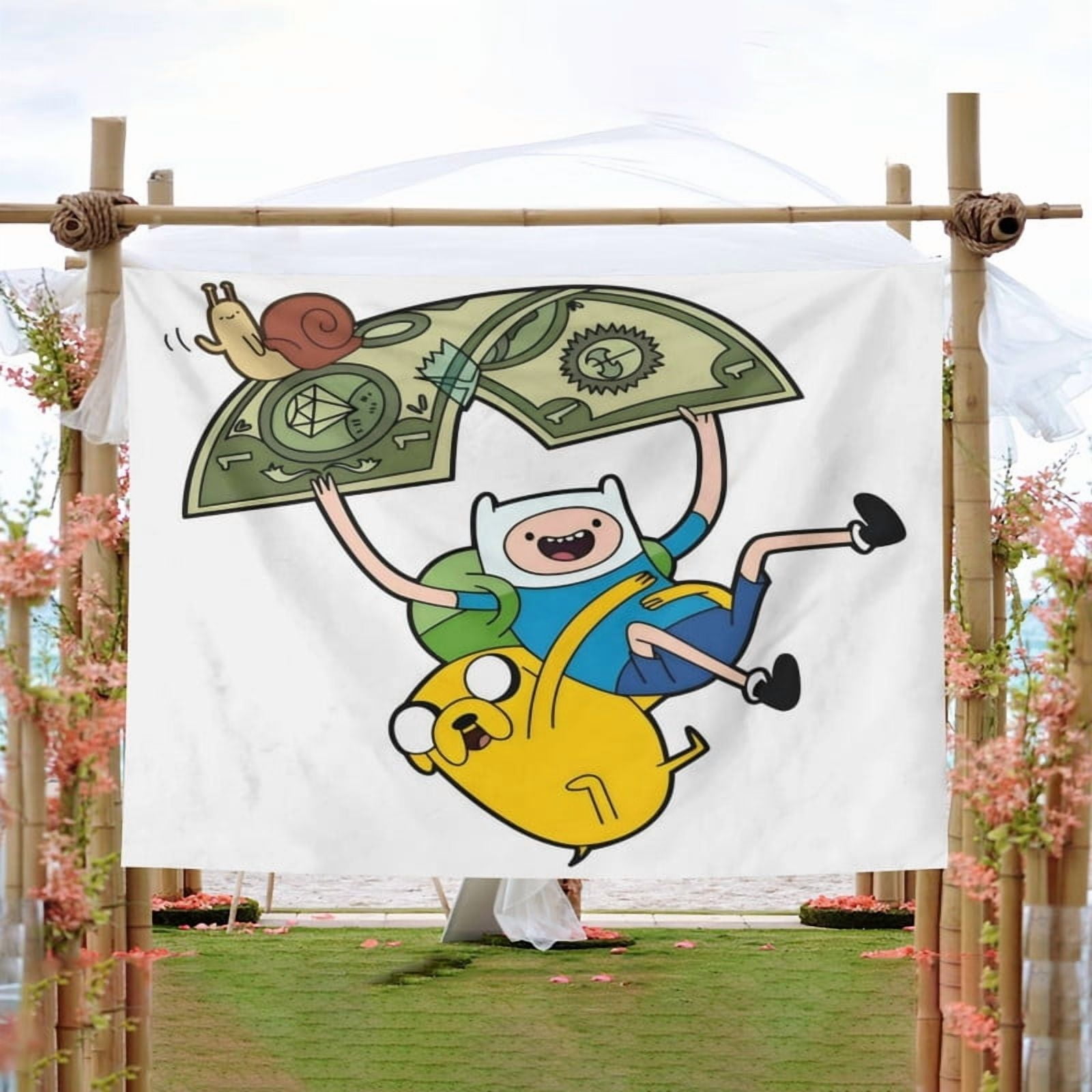 Adventure Time pattern wall hanging 50*60 inches high-quality peach ...
