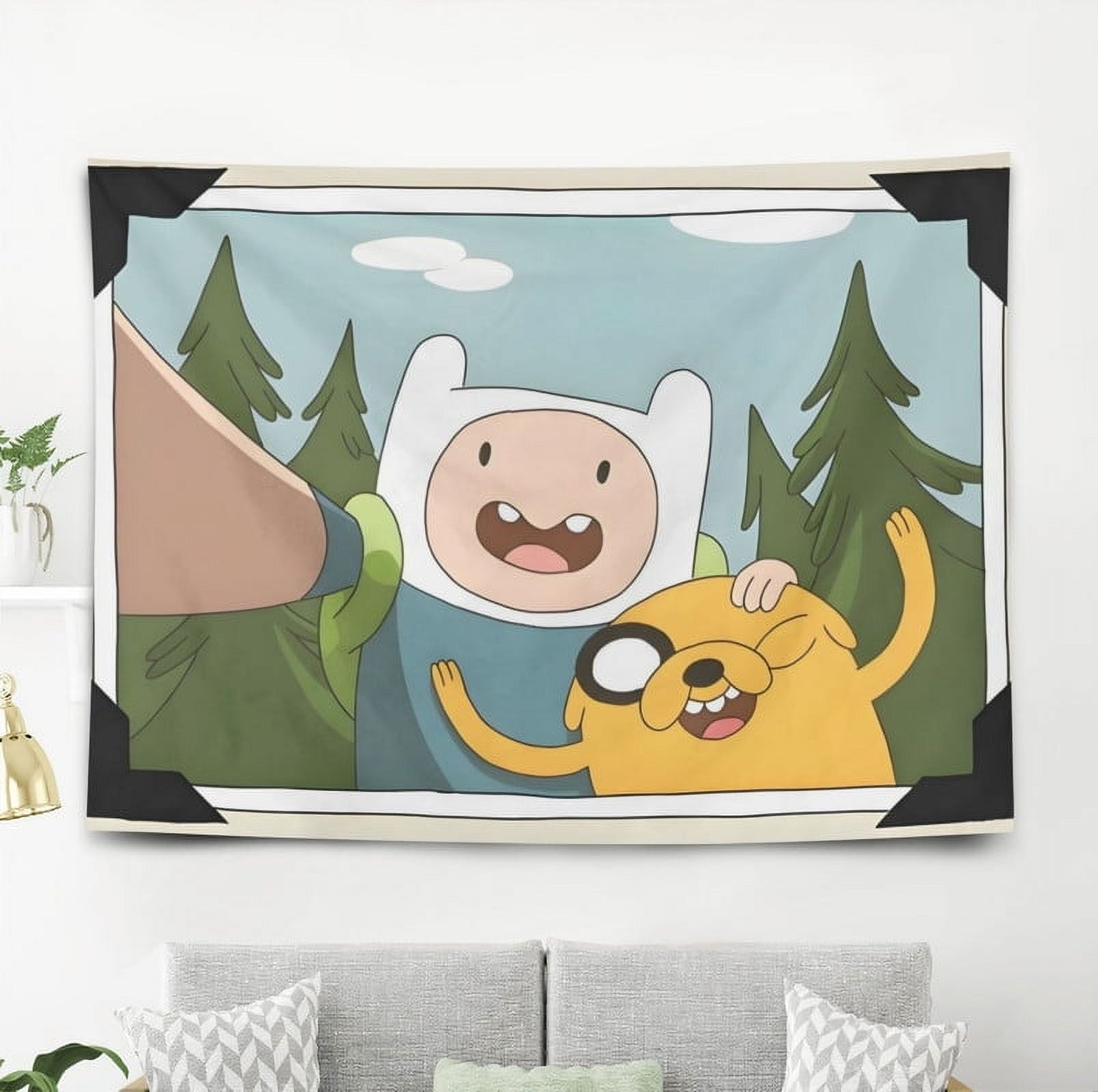 Adventure Time pattern wall hanging 50*60 inches high-quality peach ...