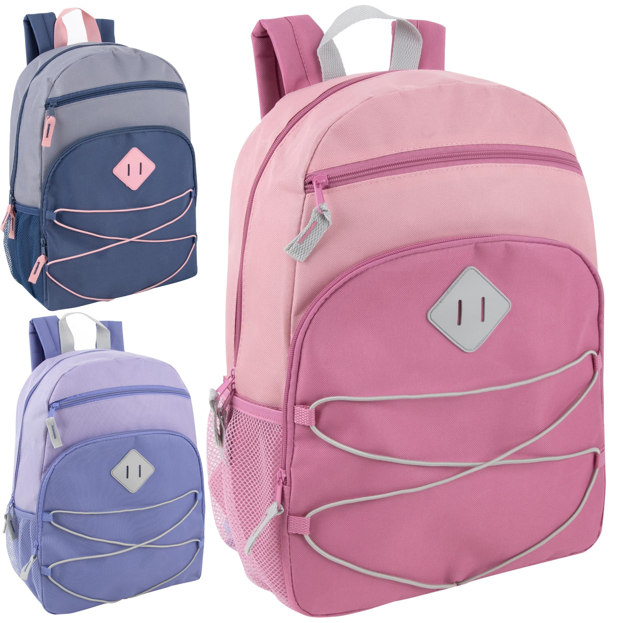 Adventure Trails 24 Pack Two Tone Multipocket Bungee Cord Backpacks in ...