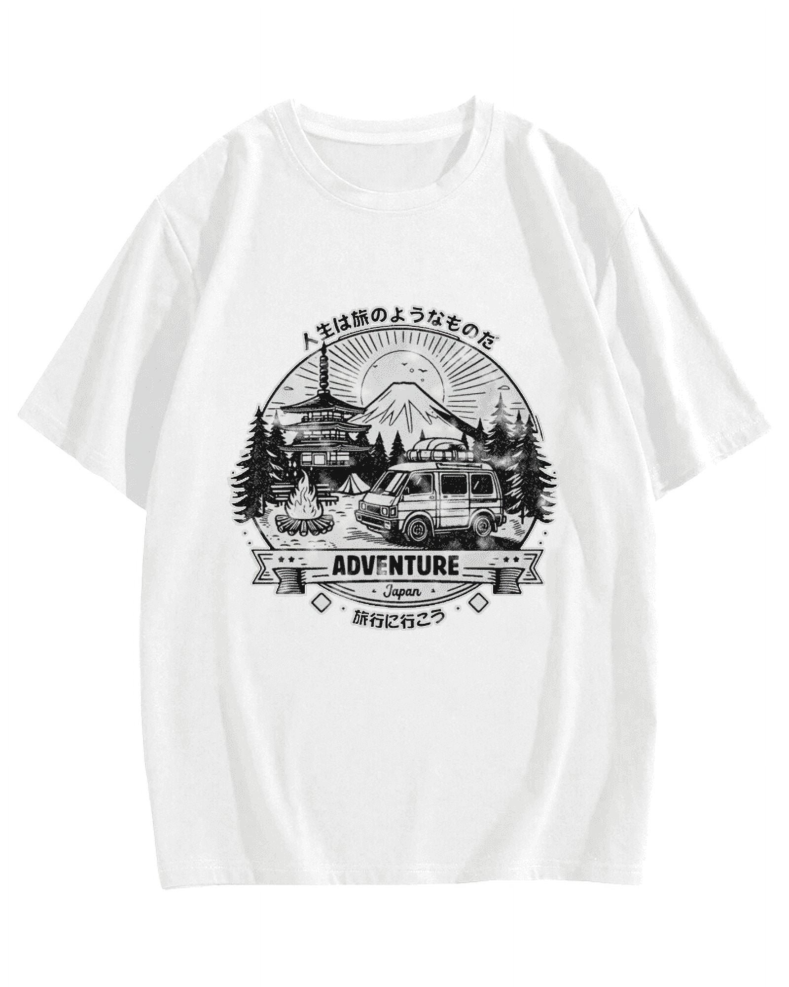 Adventure Travel in Japan Cotton casual T-shirt - Walmart.com