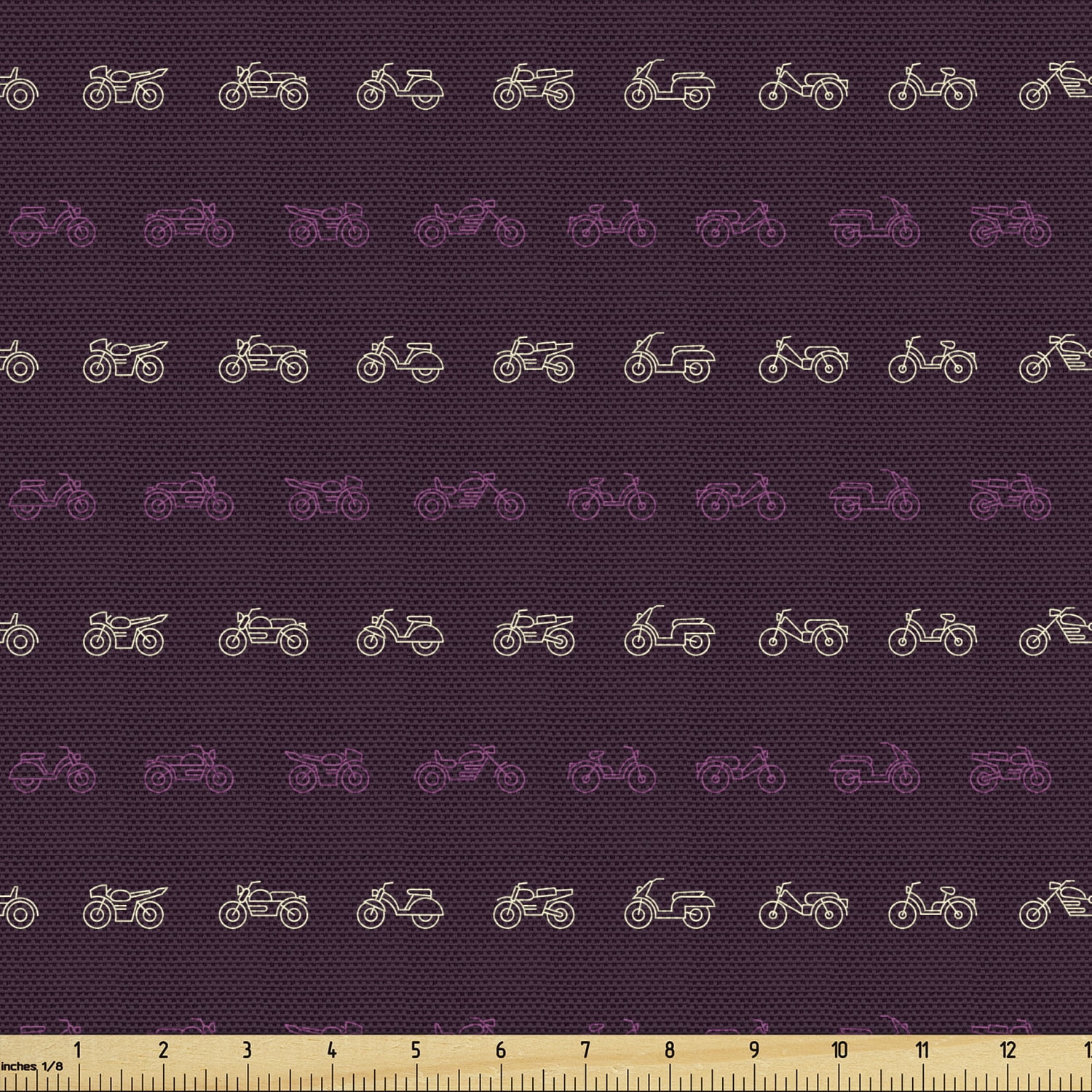 Ambesonne Adventure Fabric by the Yard Upholstery, Motorcycles and ...