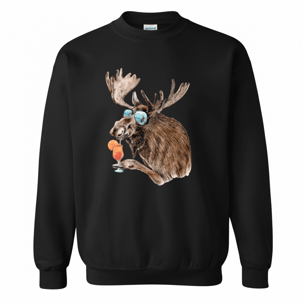 Adventure Vacation Moose Mountain Outdoor Travel Graphic Art sweatshirt ...