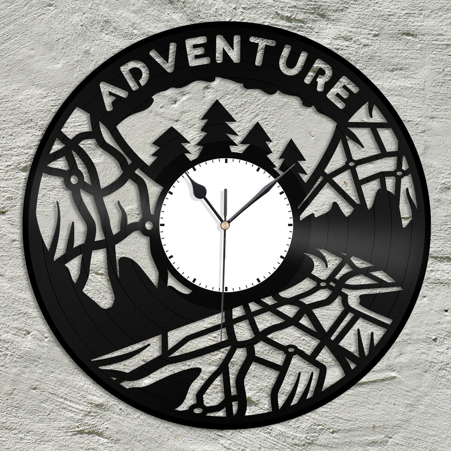 Adventure Vinyl Wall Clock Souvenir Gift for Friends Home Living Room ...