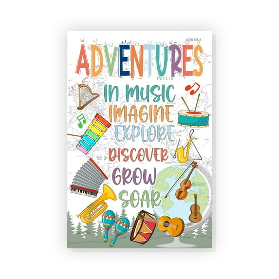 Adventure in Music Poster Musics Teacher Classroom Print Art Musical ...