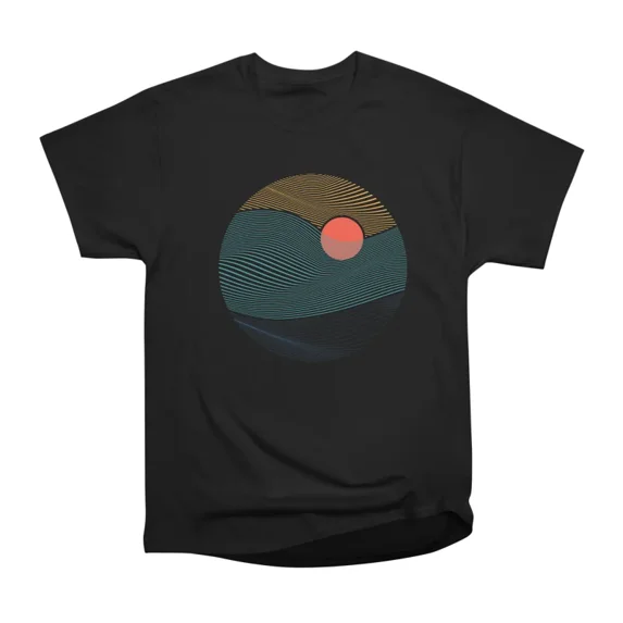 Adventure waves lines T-Shirt Tee Gift For Him Merch For Her Apparel ...