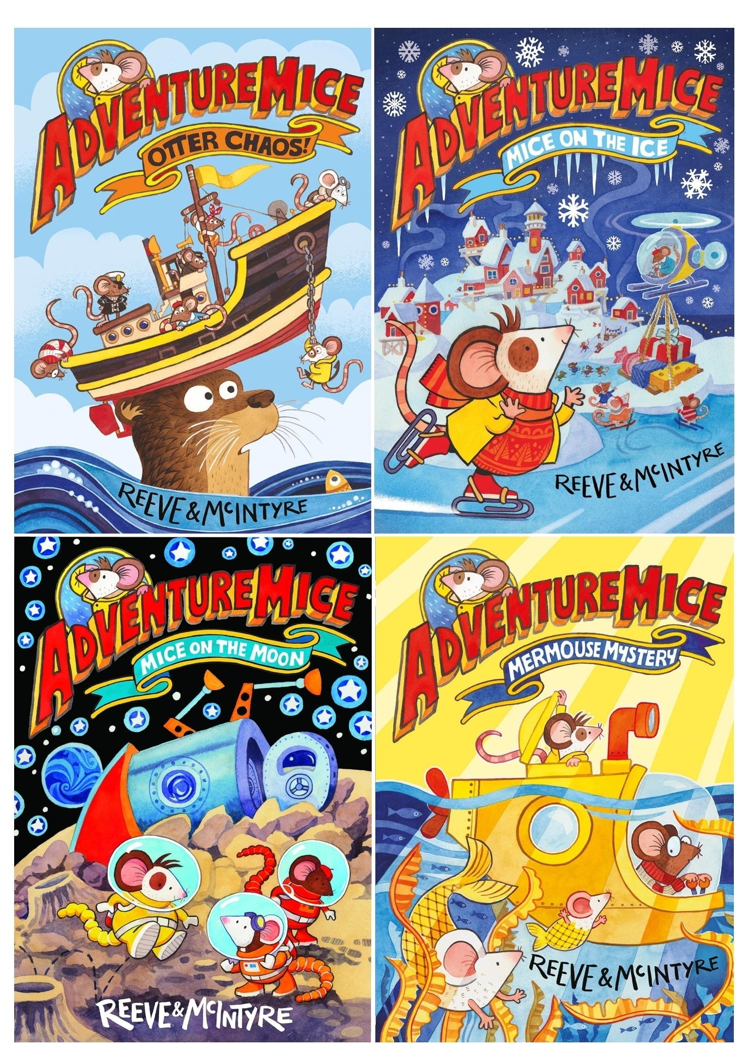 Adventure Mice 4 Books Collection Set by Reeve & McIntyre (Mice on the Ice, Otter Chaos ...