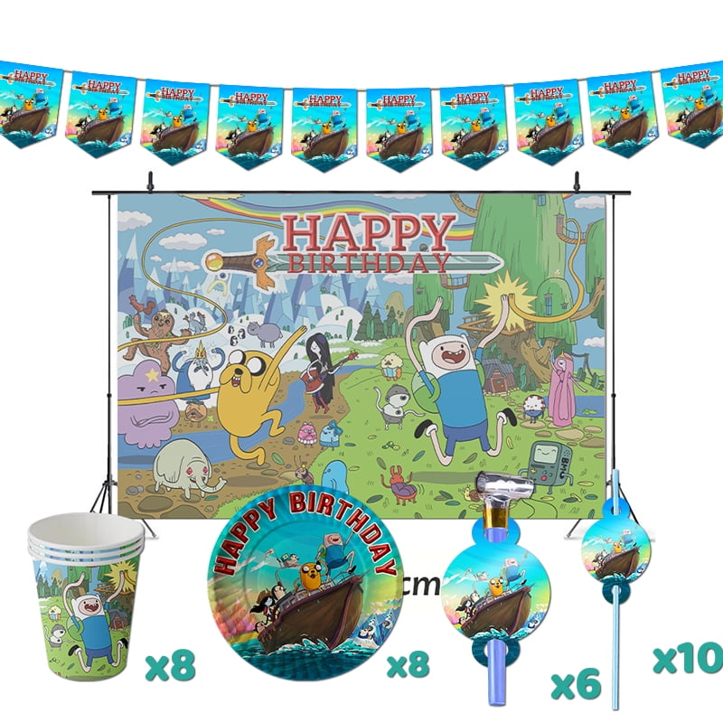 Adventurer Time Birthday Party Decorations TV Show Baby First Theme ...
