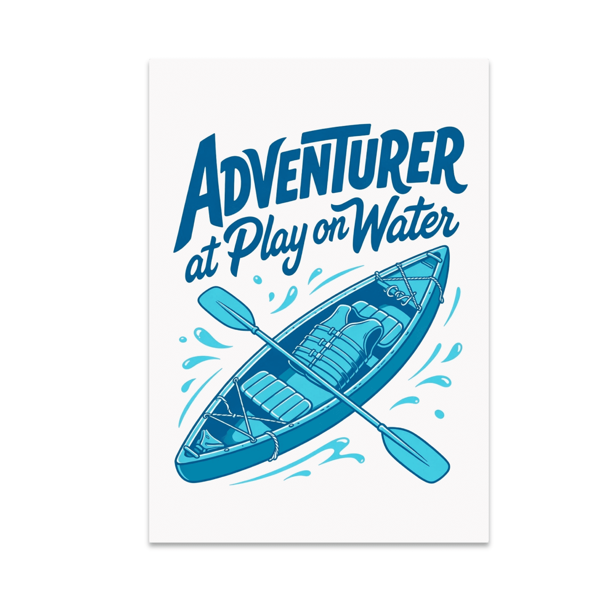 Adventurer at Play on Water - Adventure Enthusiast - 13x19 Poster Print ...