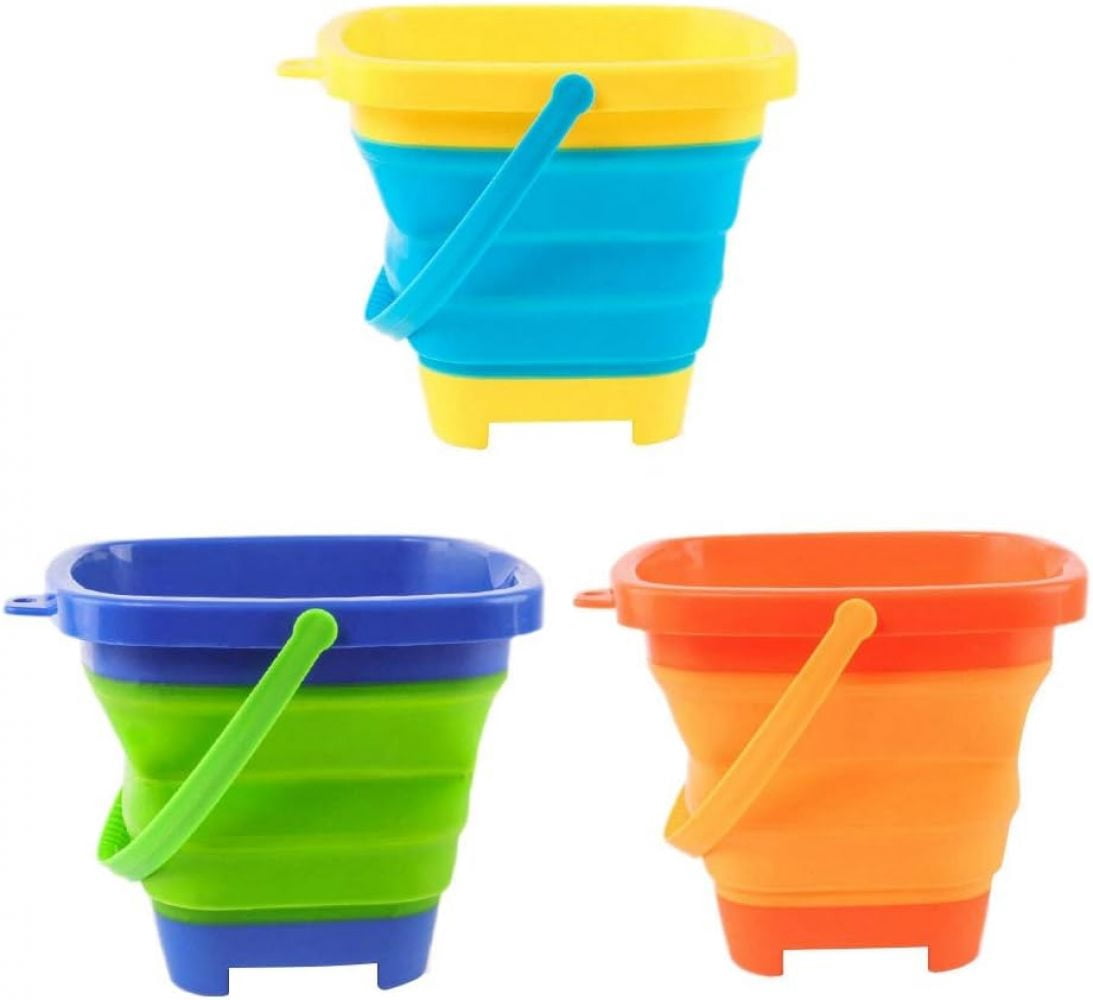 Adventurer's Foldable Pails, Multi-functional Silicone Buckets For Kids ...