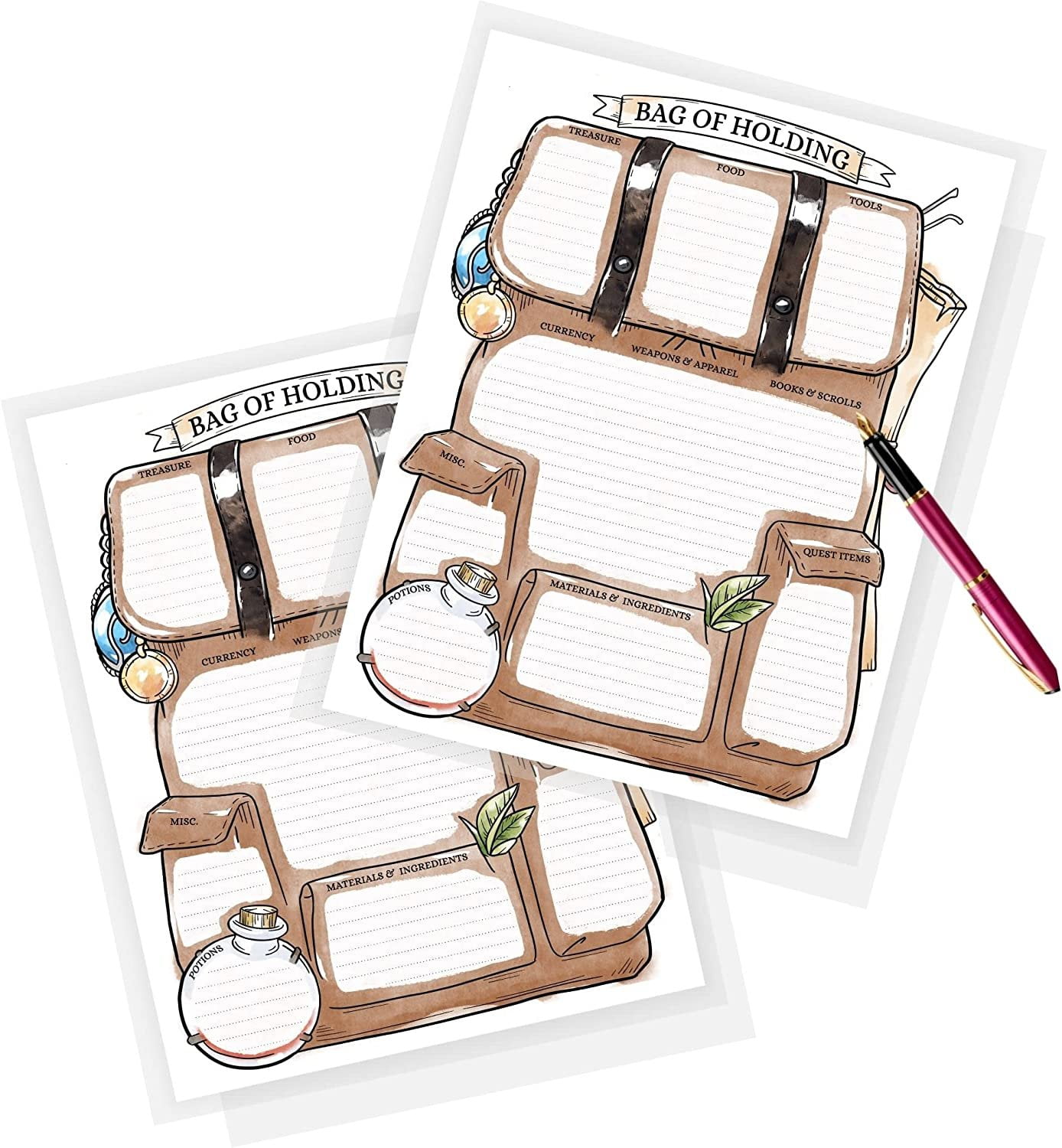 Adventurer's Inventory Tracking Sheets 75 Pack 8.5 x 11" A1 Forms ...