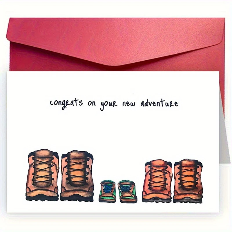 Adventures Await Card – "Congrats on Your New Adventure" with Hiking ...