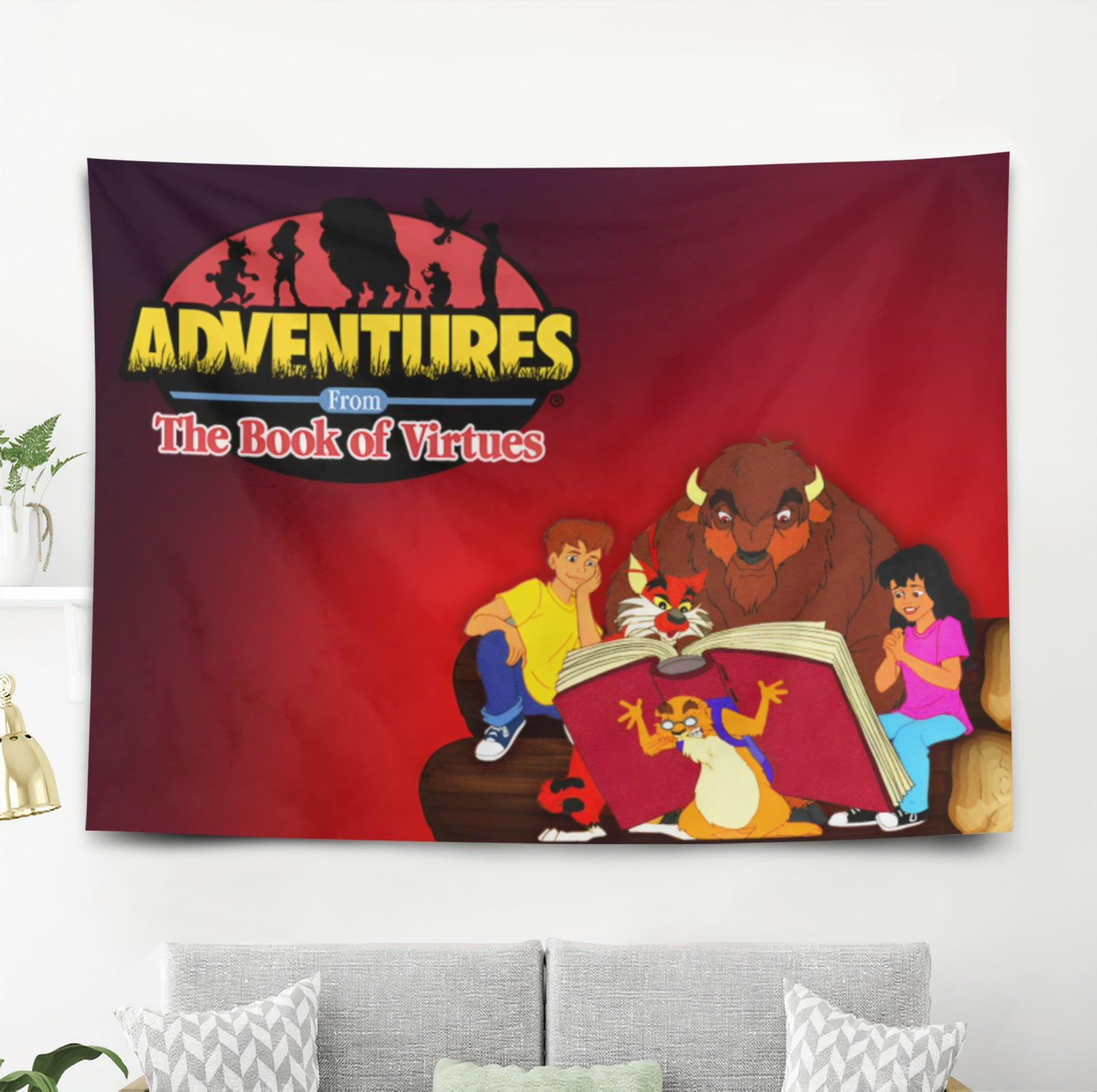 Adventures from the Book of Virtues Tapestry Gift Wall Hanging Backdrop ...