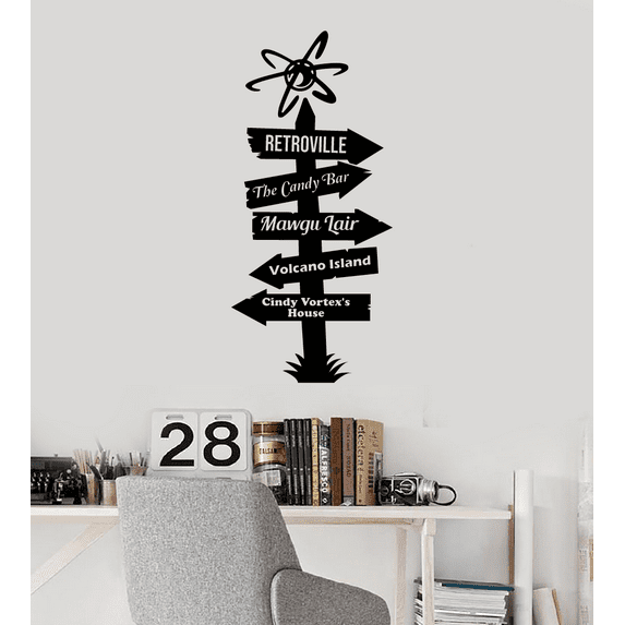 Adventures of Jimmy Neutron Pathway Signage Cartoon Wall Sticker Art ...