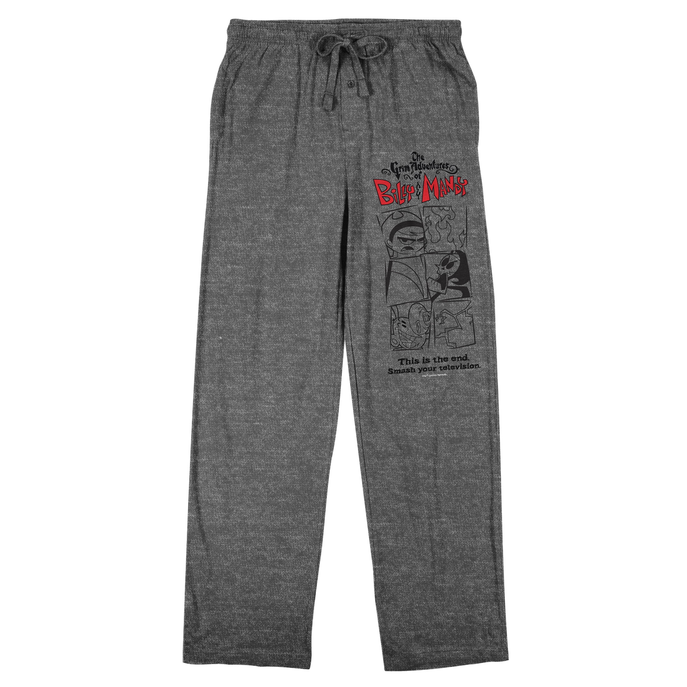 Adventures Of Billy & Mandy Comic Panels Men's Gray Heather Sleep ...