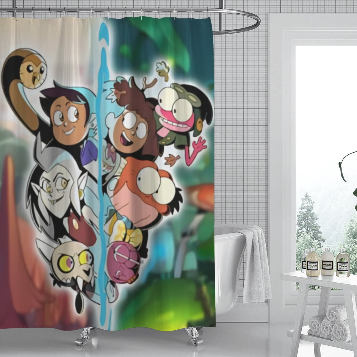 My Adventures with Superman shower curtain features an iconic print, is ...