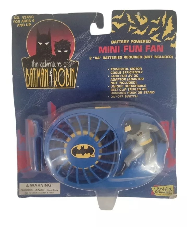 Adventures of Batman & Robin Battery Powered 3'' Mini Fun Fan by Janex ...