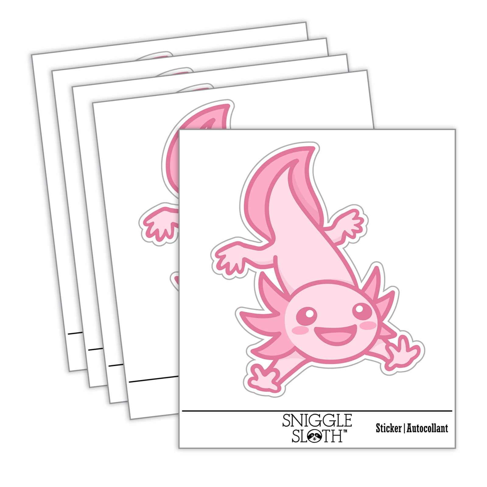 Adventurous Axolotl Salamander Car Window Bumper Water Bottle Phone ...