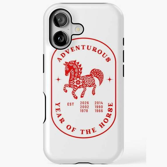 Adventurous Horse Zodiac Art Design Phone Case with iPhone 17 to 11 Pro ...