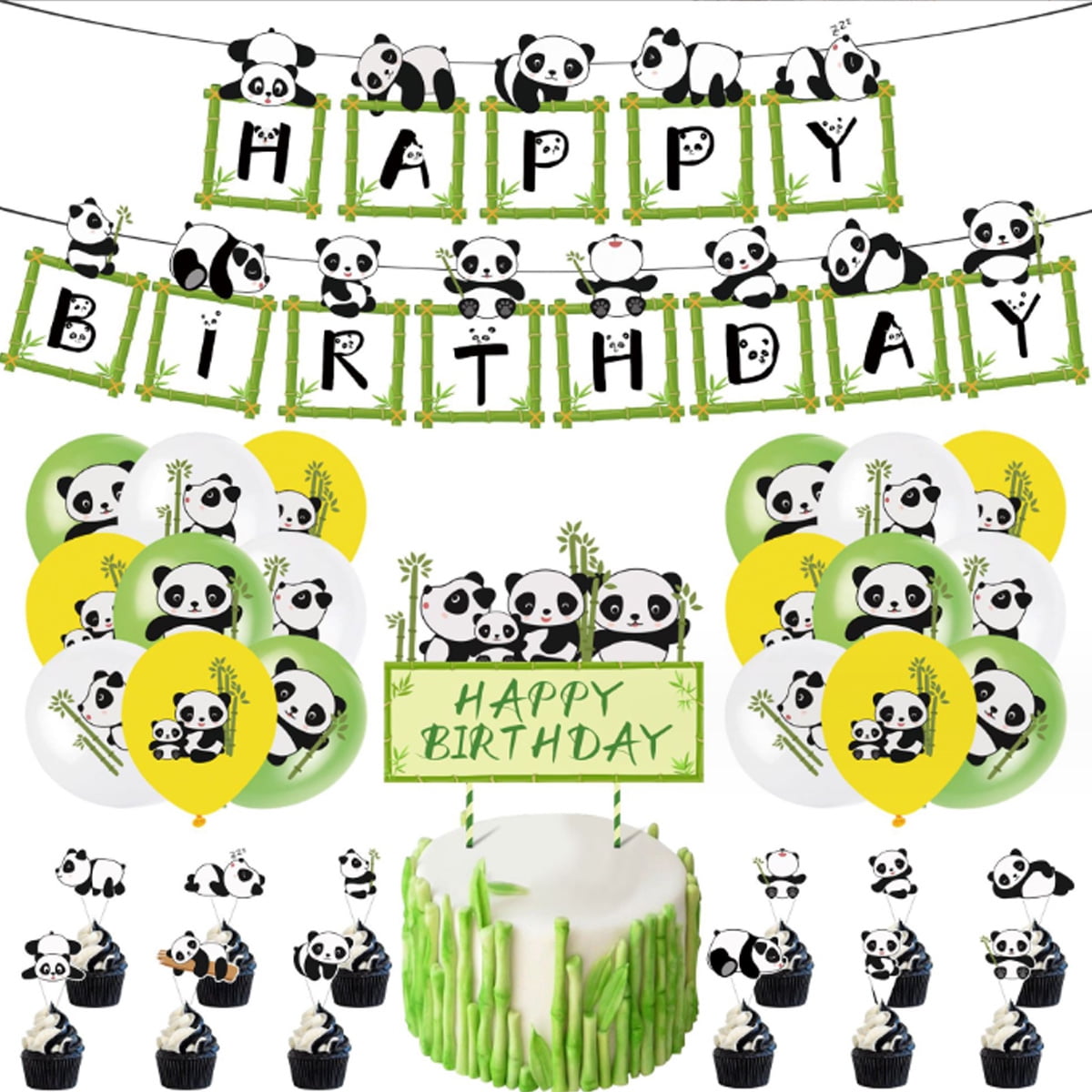 Adventurous Panda Theme Party Supplies, Birthday Banner That Brings Joy ...
