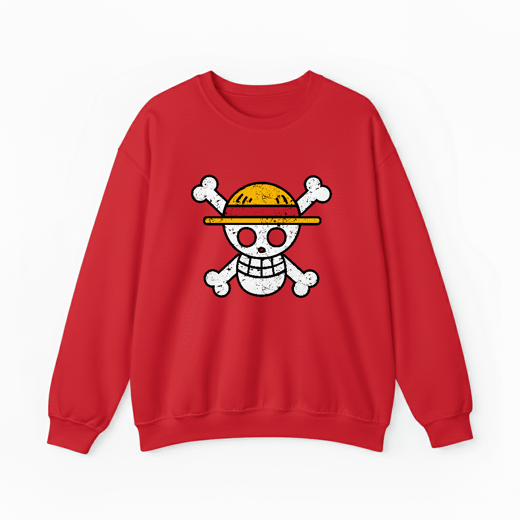 Adventurous Pirate Straw Hat Crew Emblem Cartoon Voyage Symbol Art ...