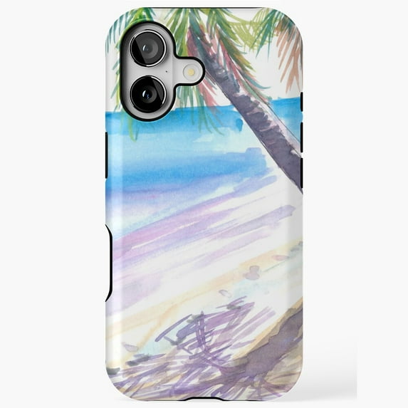 Adventurous Shadow Caribbean Sun Beach iPhone Case for iPhone 17 to 11 ...