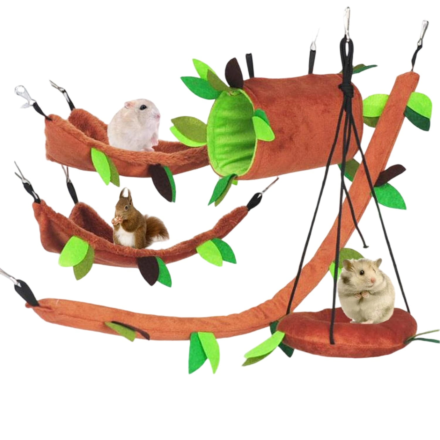 Adventurous Warm Beds, Hamster Hammock In Jungle Set, Premium Plush ...