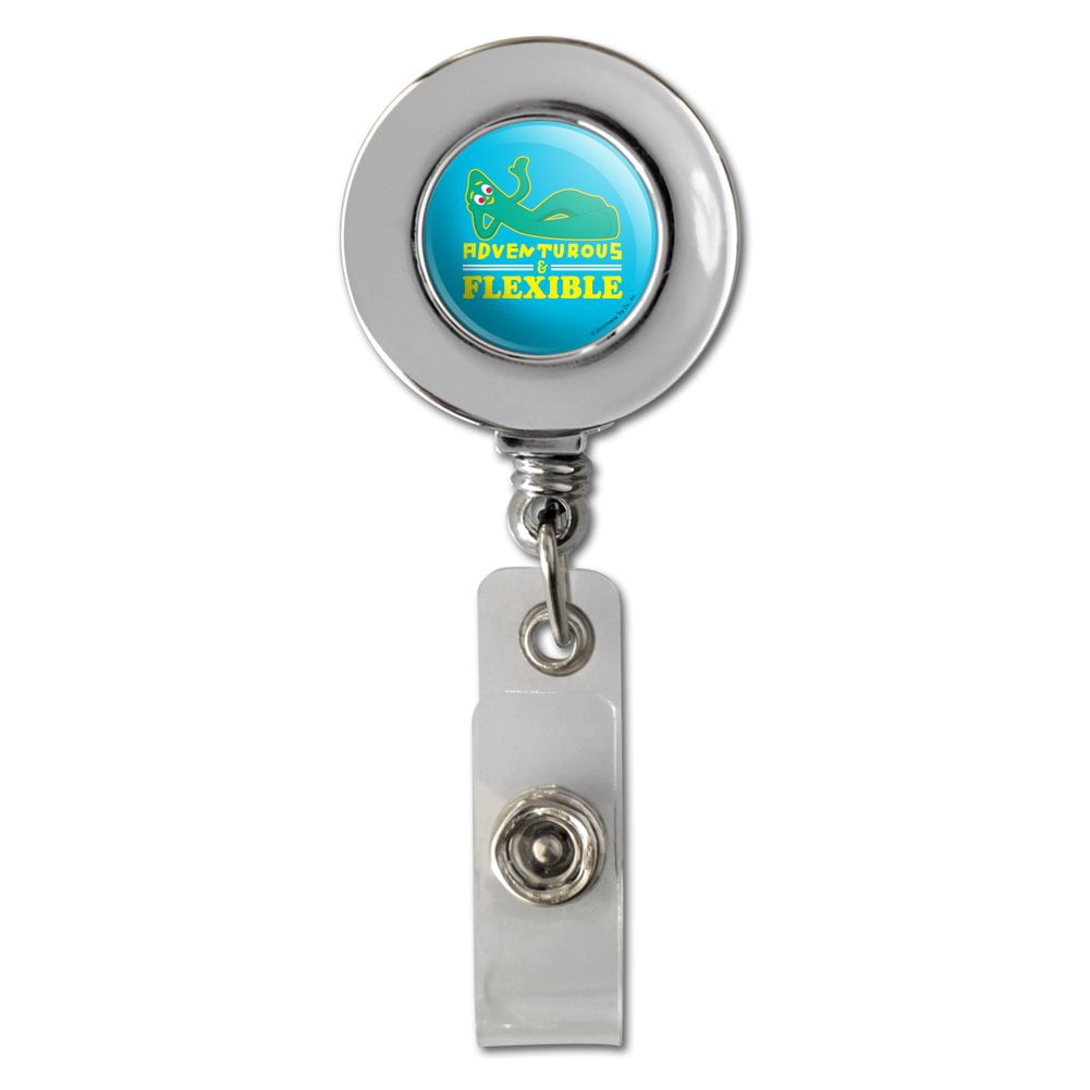 Adventurous and Flexible Gumby Retractable Reel Chrome Badge ID Card ...