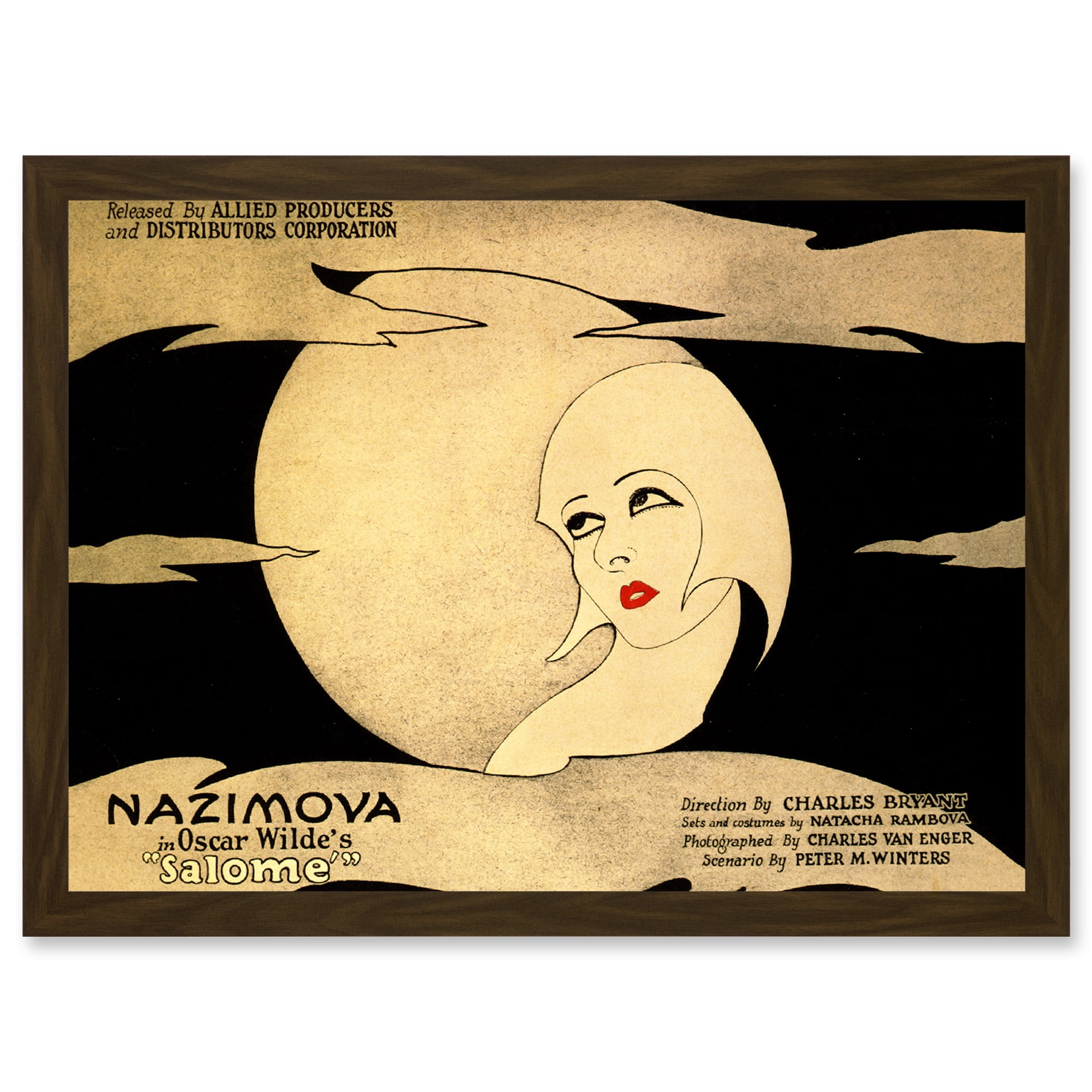 Advert Theatre Play Stage Salome Oscar Wilde Nazimova Artwork Framed ...