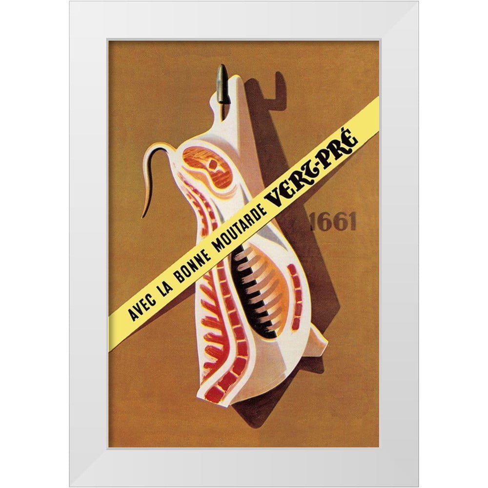 Advertisement 11x14 White Modern Wood Framed Museum Art Print Titled ...