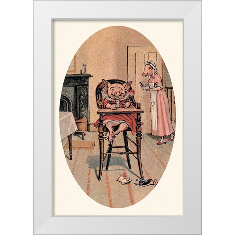 Advertisement 13x18 White Modern Wood Framed Museum Art Print Titled ...