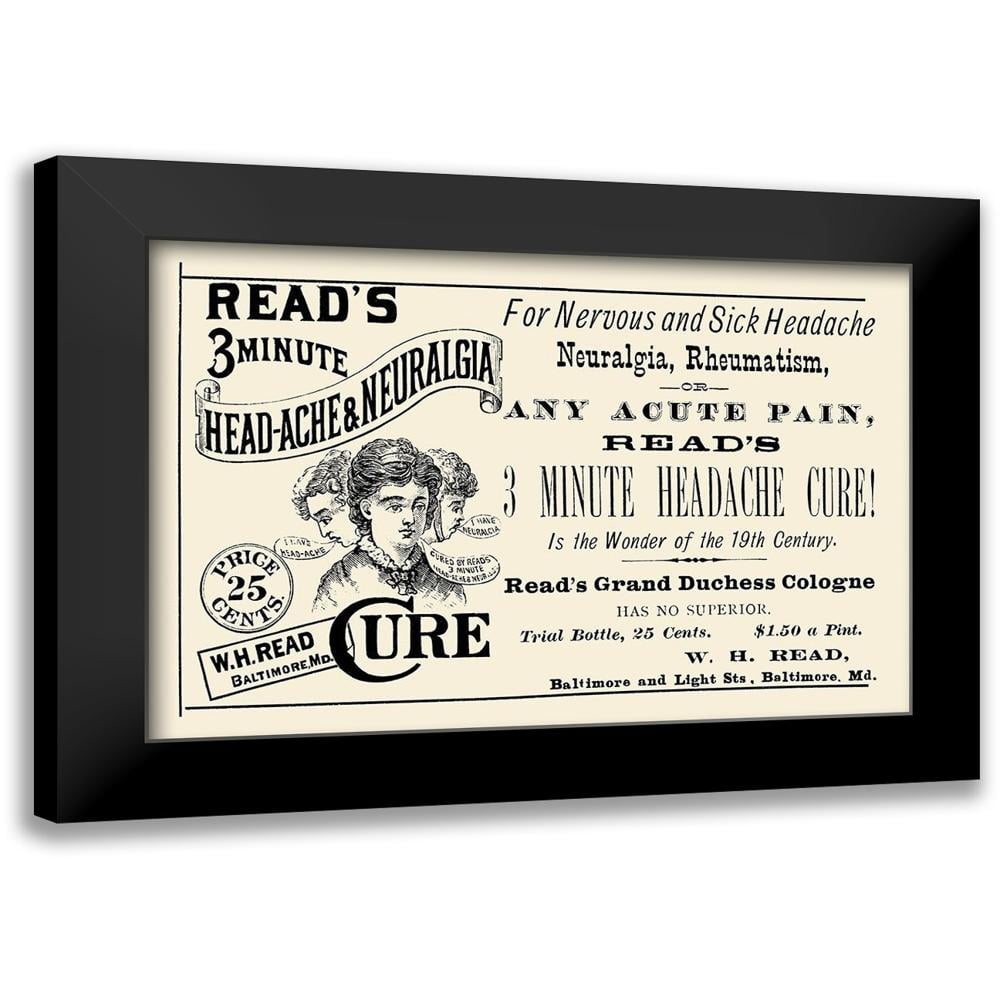 Advertisement 14x11 Black Modern Framed Museum Art Print Titled - Reads ...