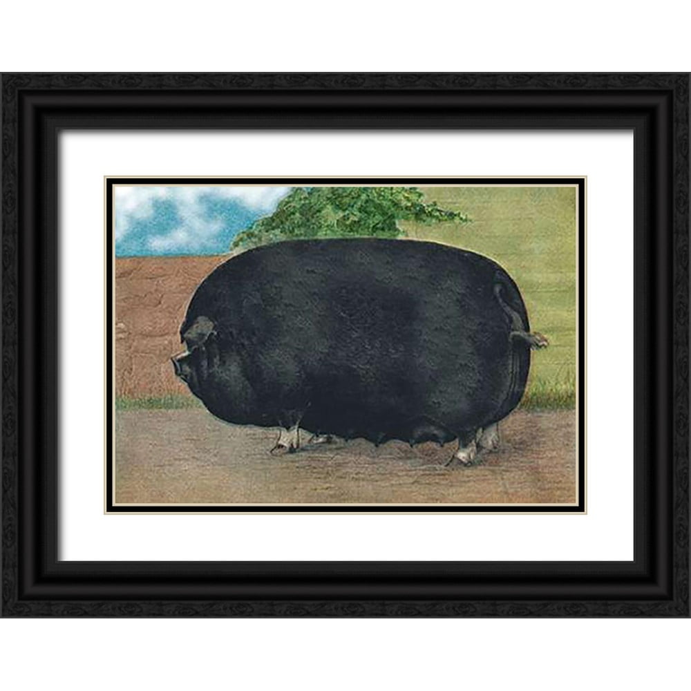 Advertisement 14x11 Black Ornate Wood Framed with Double Matting Museum ...