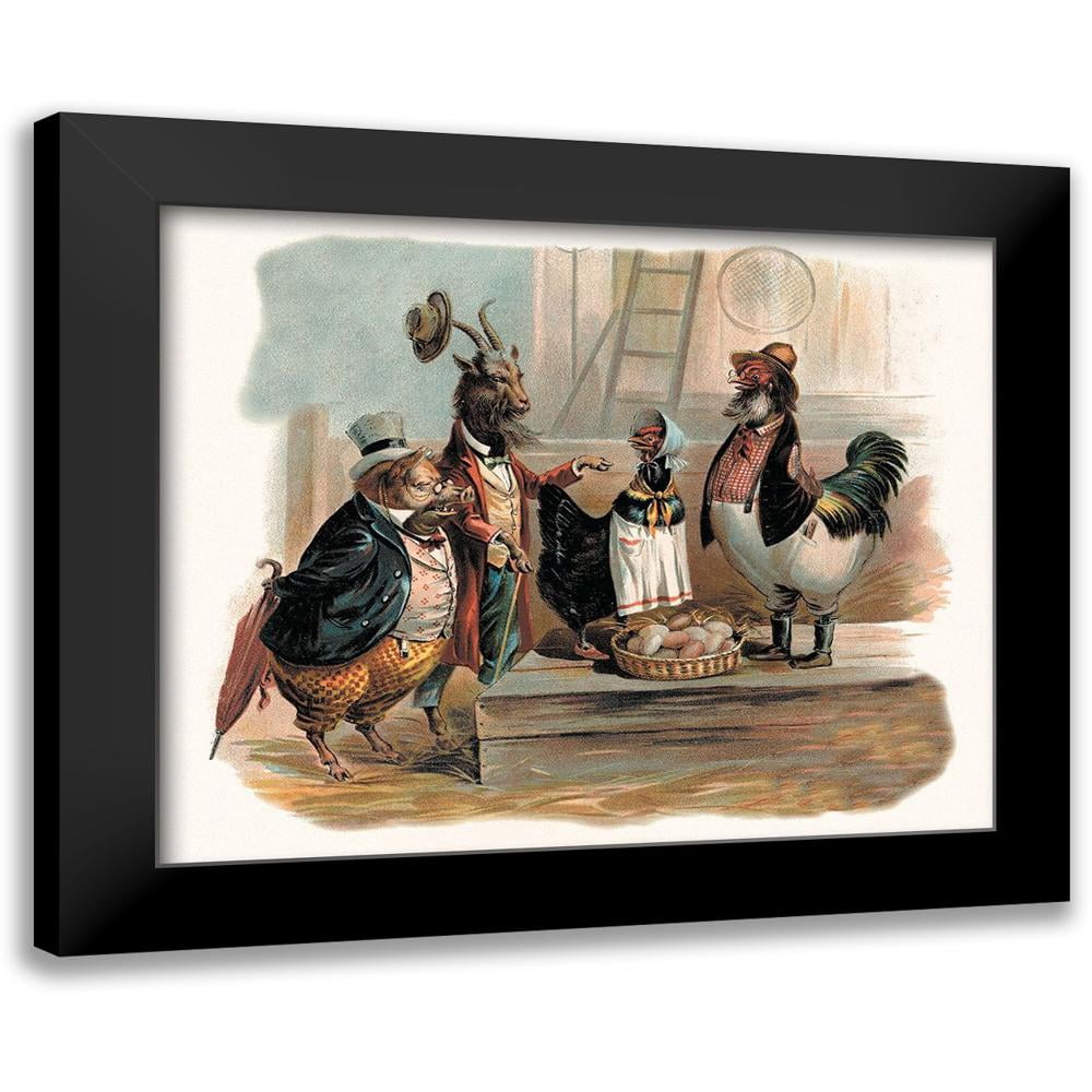 Advertisement 14x12 Black Modern Framed Museum Art Print Titled - Pigs ...