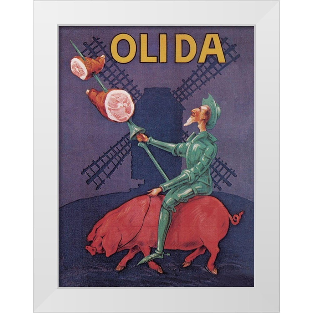 Advertisement 25x32 White Modern Wood Framed Museum Art Print Titled ...