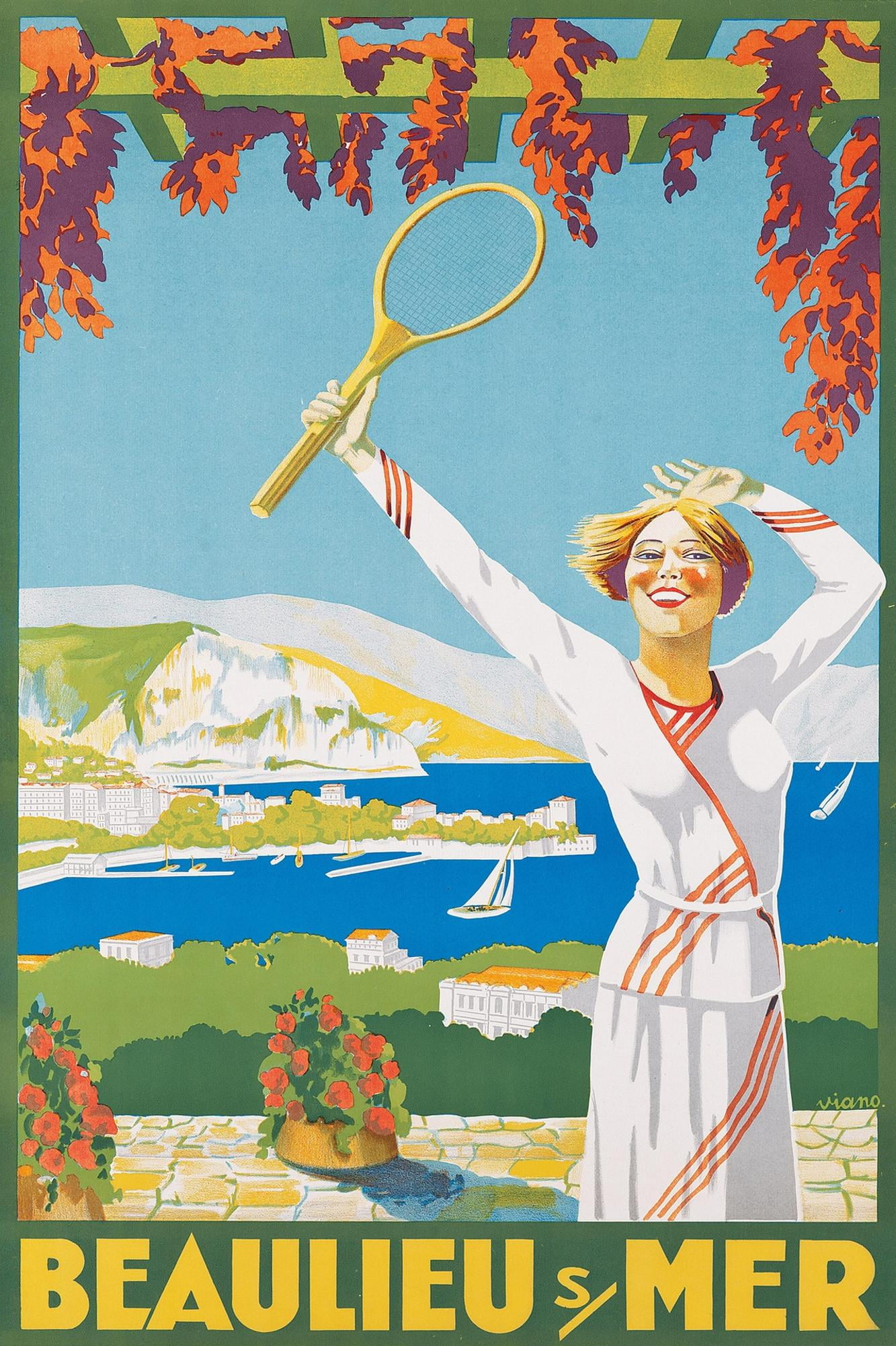 Art.com Advertising Poster for Beaulieu-Sur-Mer, 1925 Giclee Print by ...