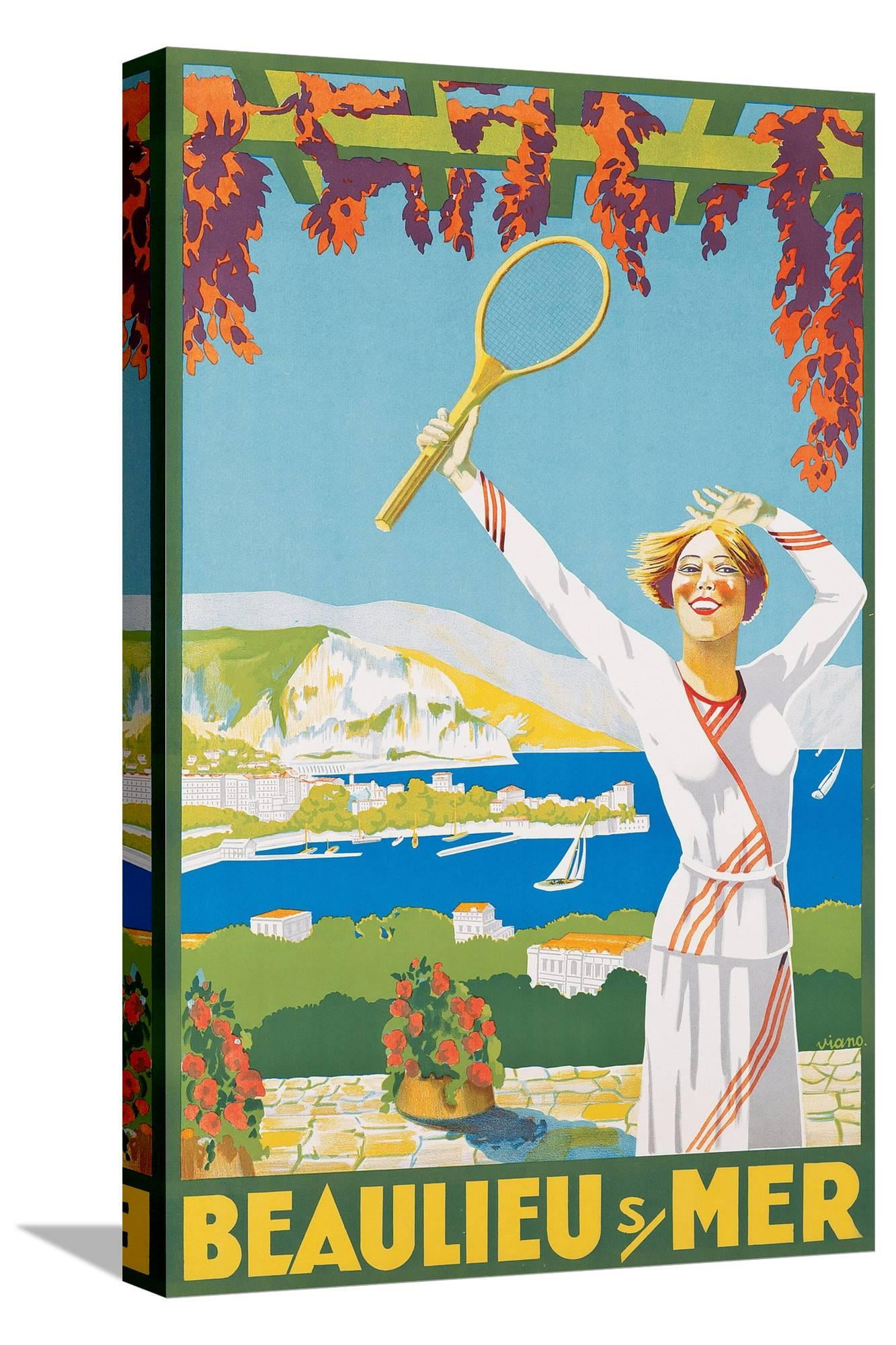 Art.com Advertising Poster for Beaulieu-Sur-Mer, 1925 Stretched Canvas ...