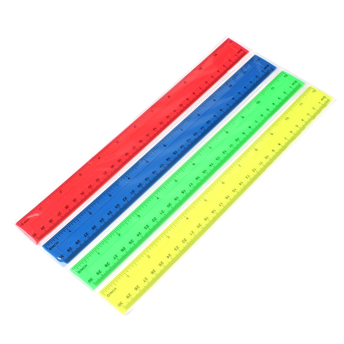 Advertising ruler 4 Straight colored transparent plastic ruler ...