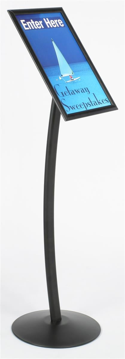 Advertising Sign Stands 49-1/4” Tall for 11” x 17” Image Black Matte ...