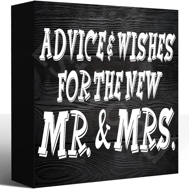Advice And Wishes For The New Mr Mrs Wall Plaque Signs For Home Shelf ...