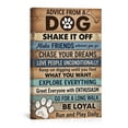Advice From A Dog Rustic Wooden Plank Design Paw Bone Motivational ...