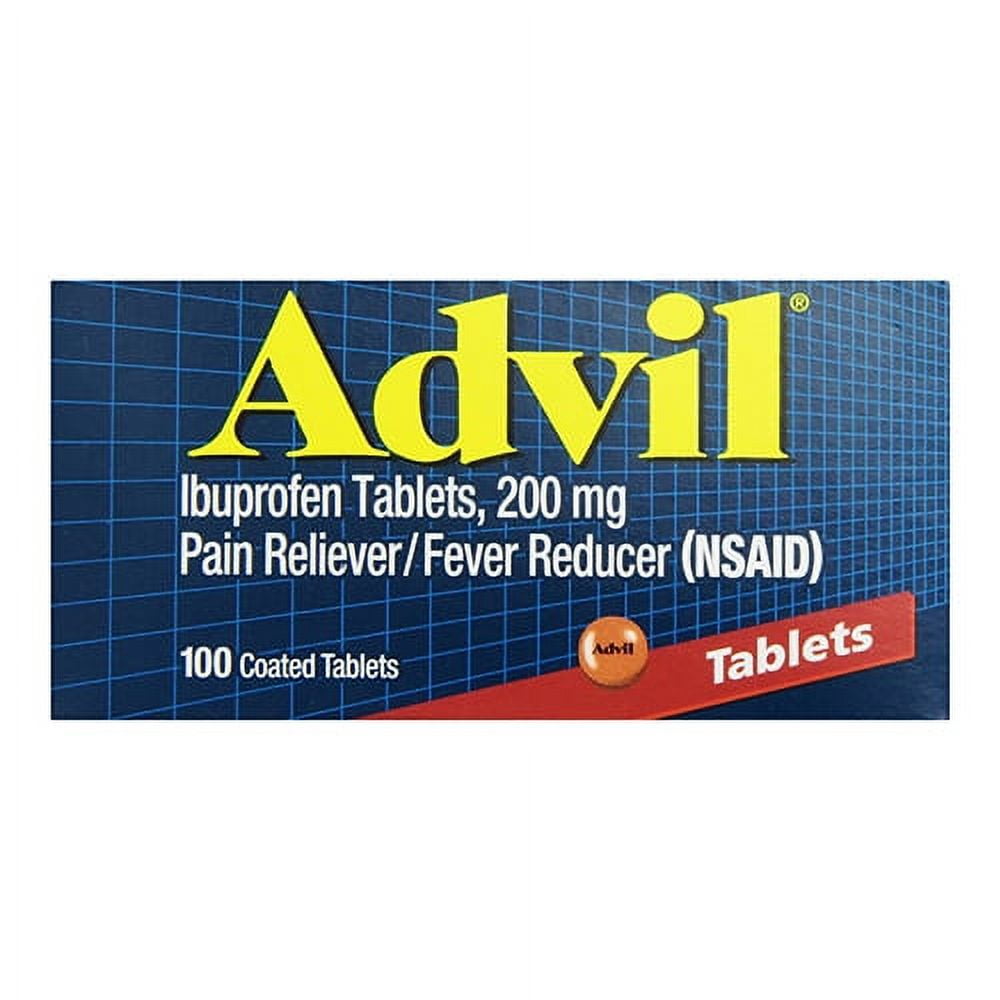 Advil Advanced Medicine For Pain, 200Mg, Tablets - 100 Ea, 3 Pack ...