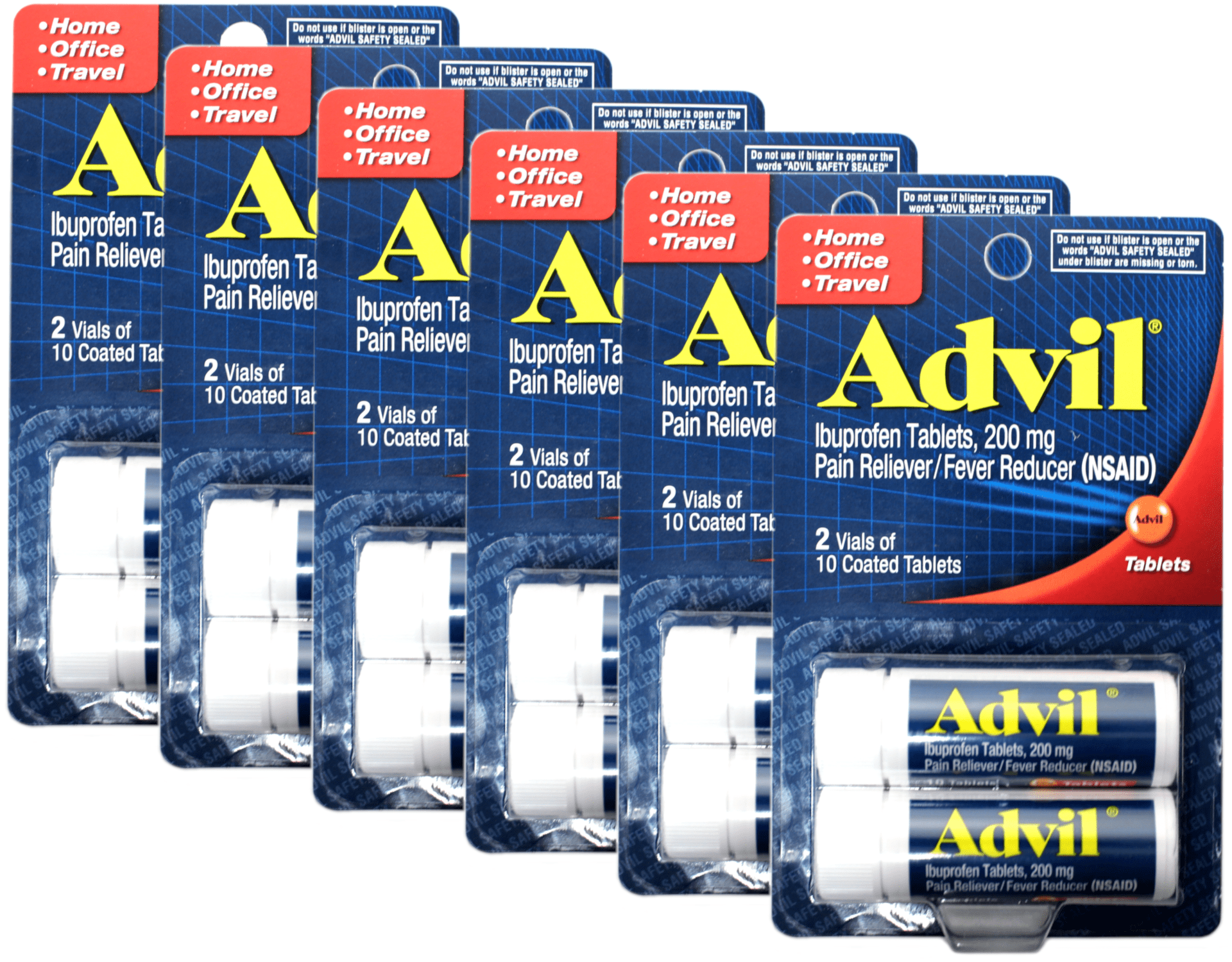 Advil Coated Tablets Pain Reliever and Fever Reducer, Ibuprofen 200mg ...