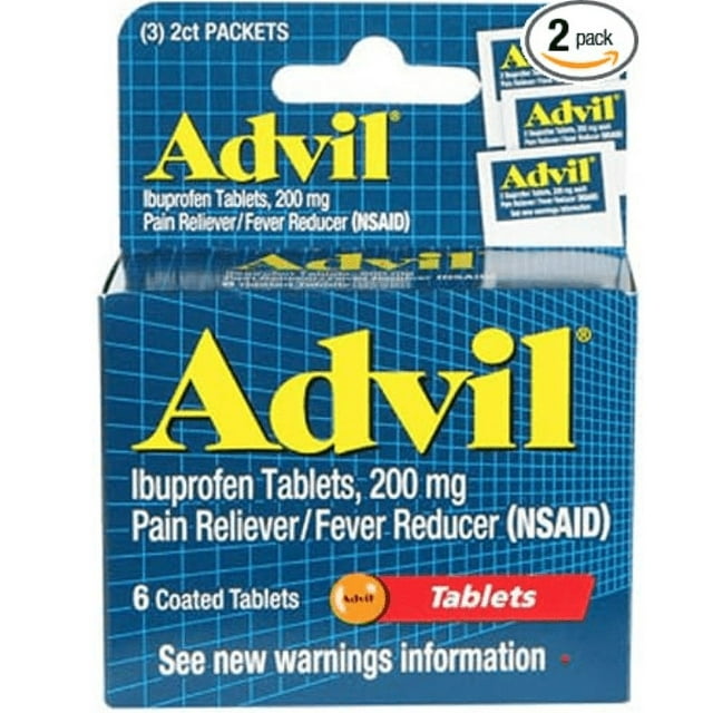 Advil Ibuprofen Tablets, 200mg Pain Reliever/Fever Reducer, Coated ...