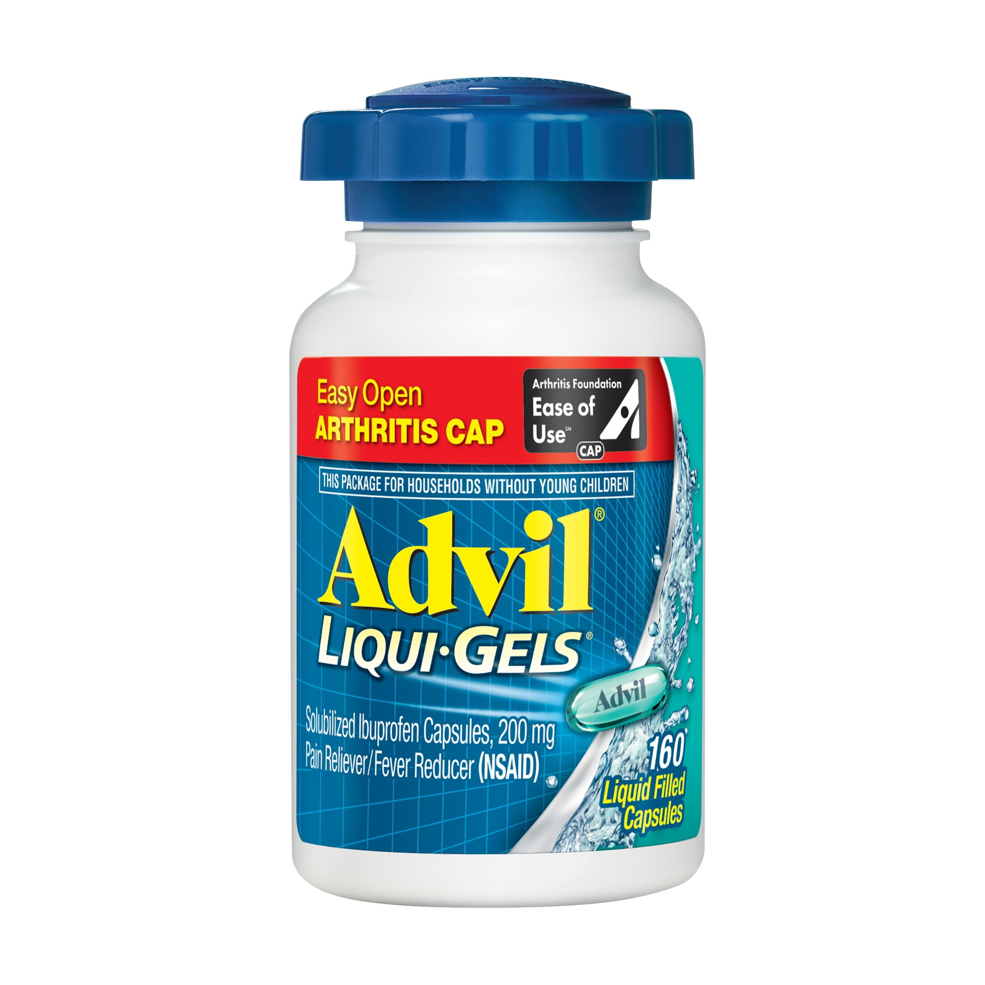 Advil Liqui-Gels Pain Relivers and Fever Reducer Liquid Filled Capsules ...