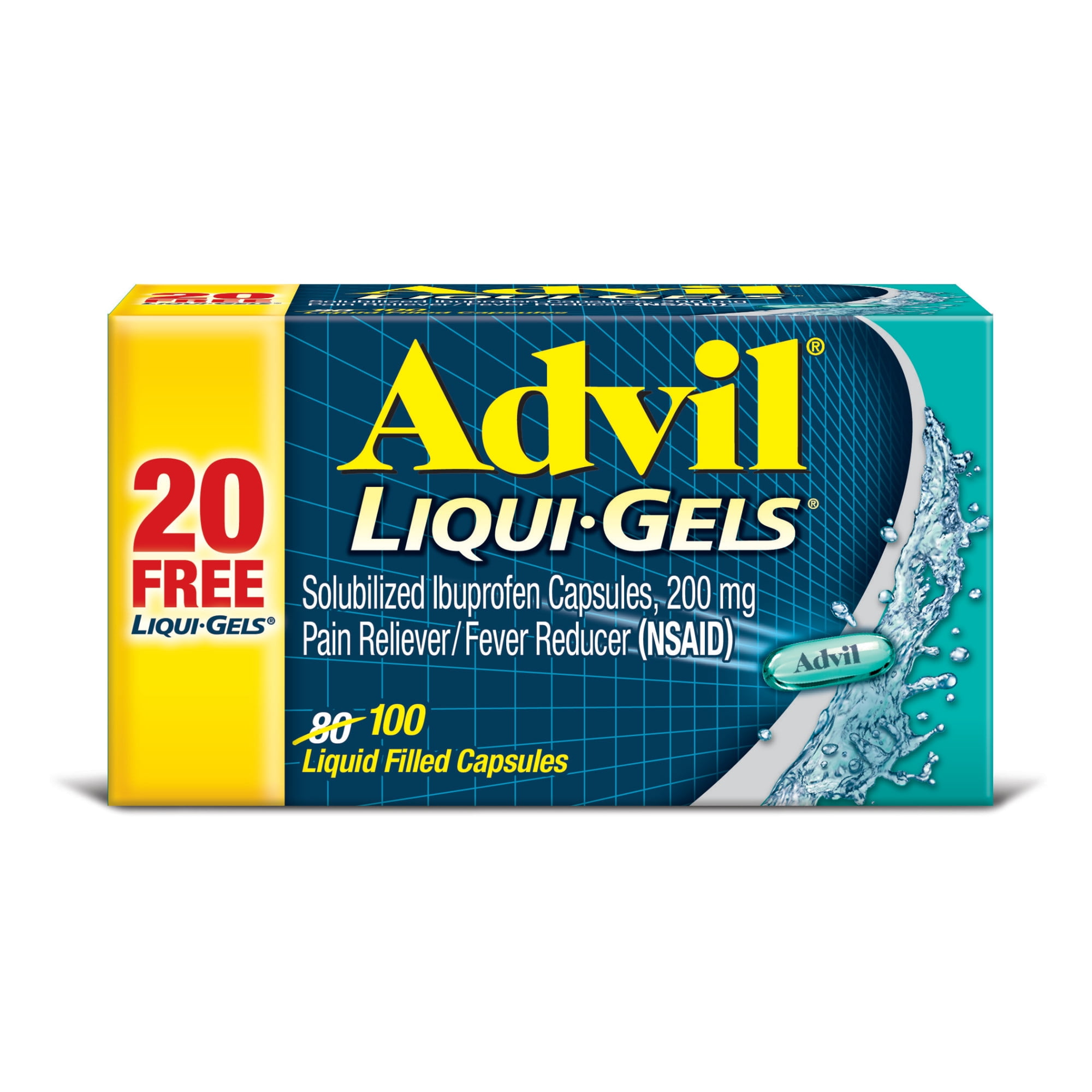 Advil Liqui-Gels Pain Relievers and Fever Reducer Liquid Filled ...
