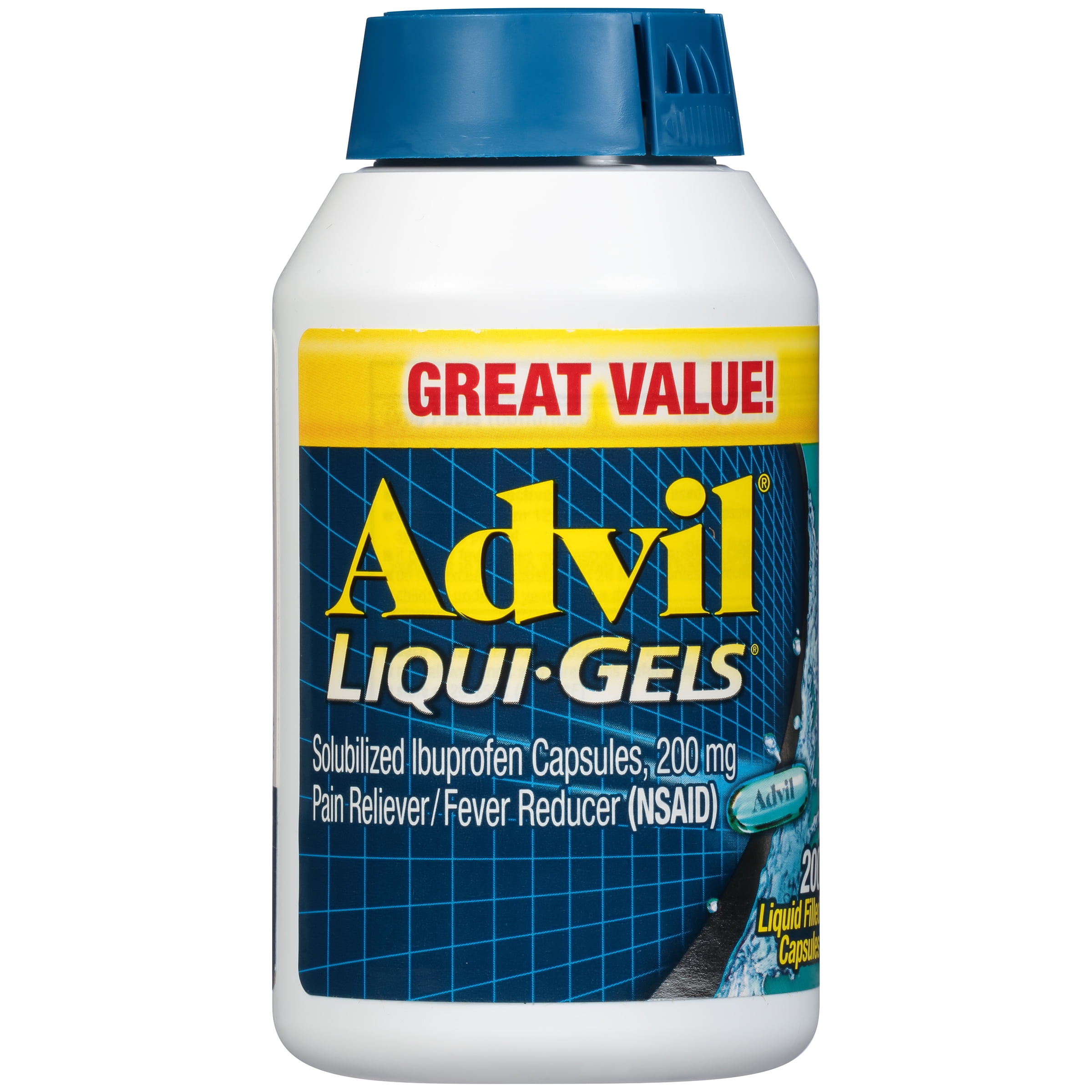 Advil Liqui-Gels Pain Relievers and Fever Reducer Liquid Filled ...